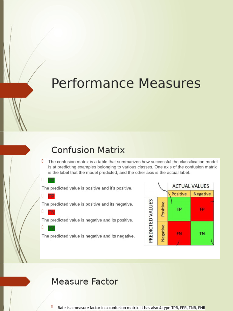Performance Measures | PDF | Sensitivity And Specificity | Applied Mathematics