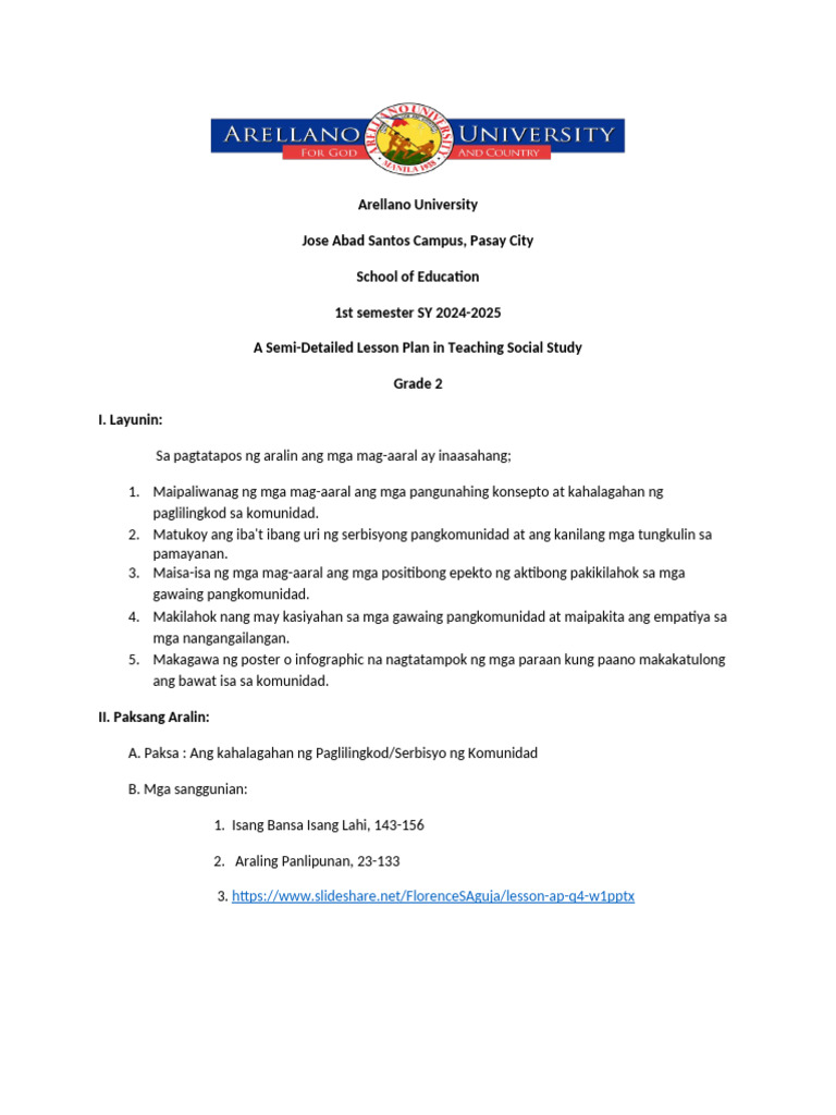 Semi Detailed Lesson Plan AP 2 | PDF