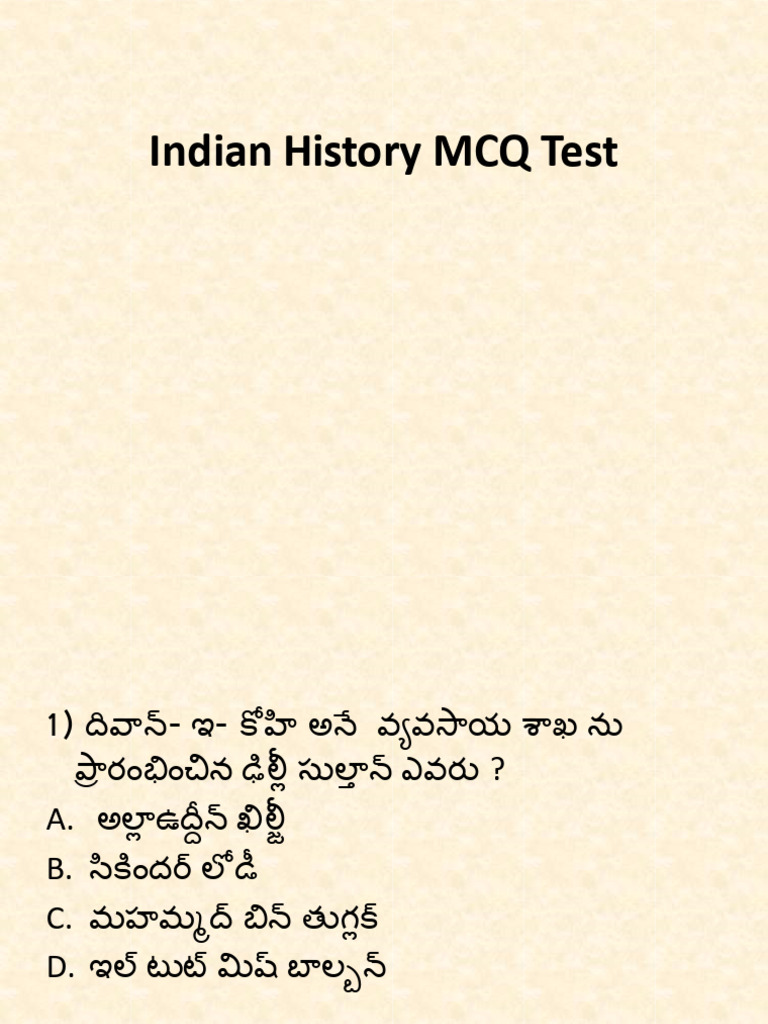 Indian History MCQ Test Questions | PDF | Indian Nationalism | Indian ...