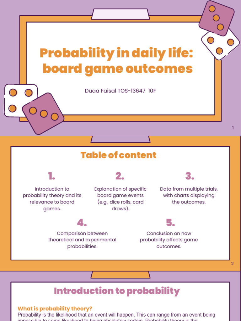 Math Project Proability in Board Games | PDF | Probability | Dice