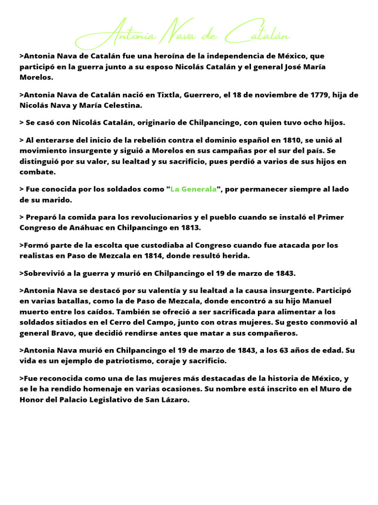 Biografía de Antonia Nava de Catalán 3 | PDF | México