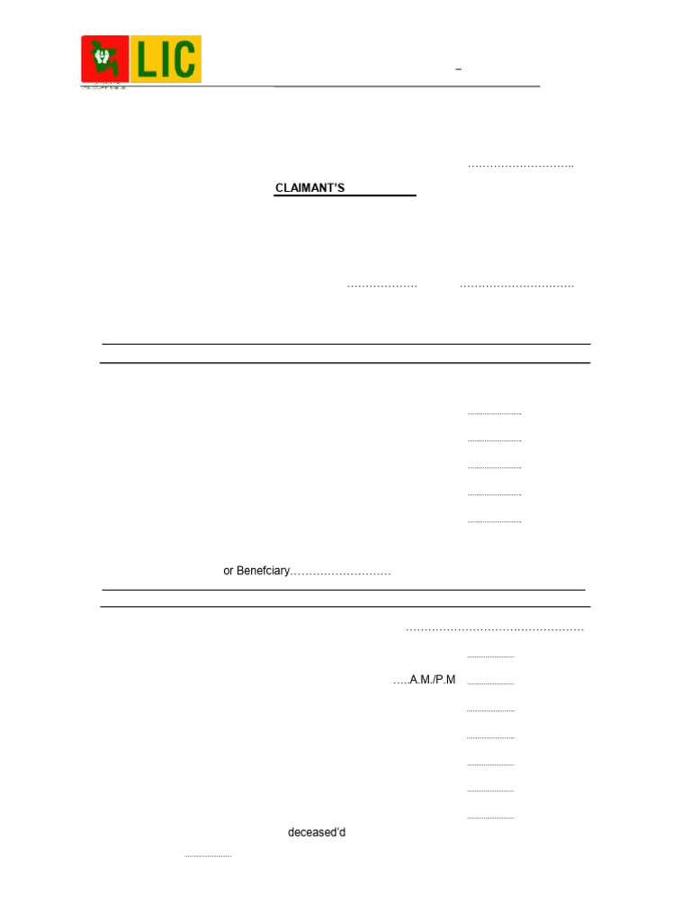 Claim Form Af Claimant Statement | PDF | Justice | Crime & Violence