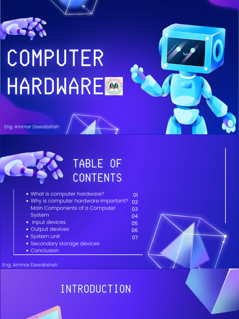 Computer Hardware Components Guide | PDF | Computer Data Storage ...