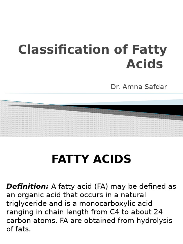 Classification of Lipids | PDF | Fat | Fatty Acid