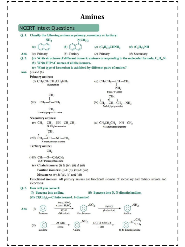 Chap 9 Amines-1 | PDF