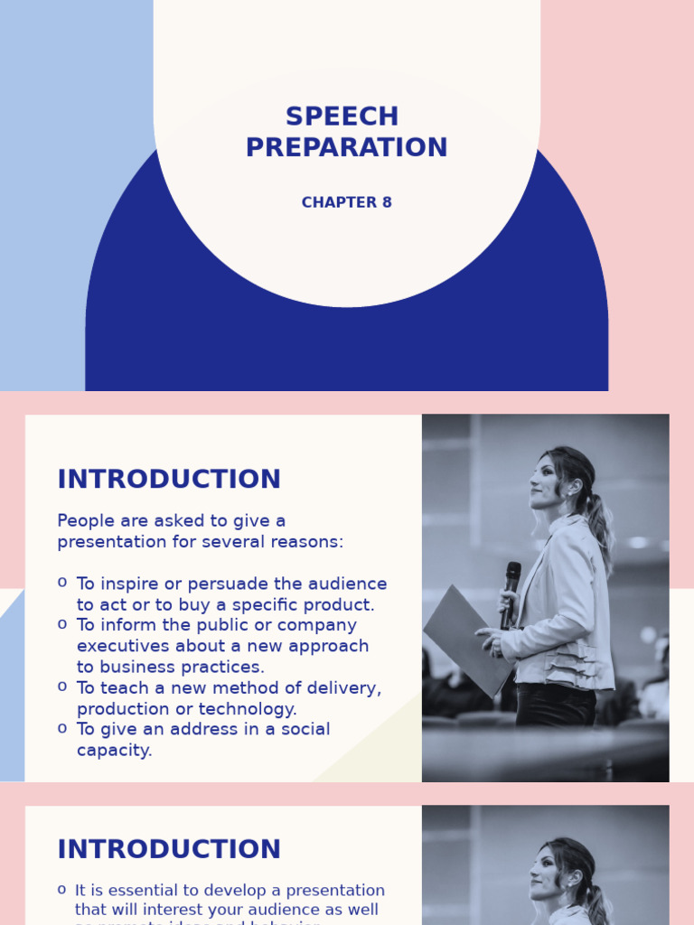 Chapter 8 - Speech Preparation | PDF | Sentence (Linguistics) | Speech