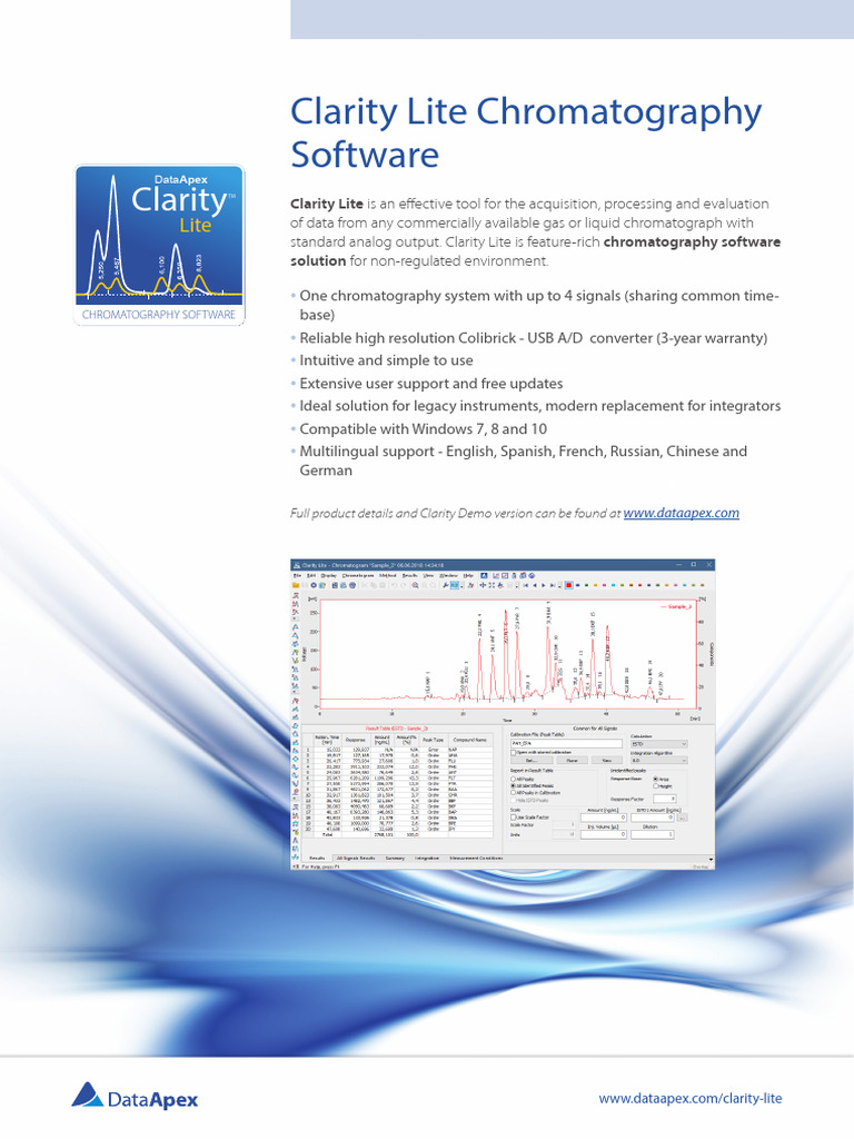 B045-Clarity-Lite-Brochure | PDF | Chromatography | Analog To Digital ...