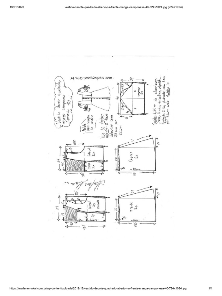Vestido-Decote-Quadrado-Aberto-Na-Frente-Manga-Camponesa-40-724x1024 ...