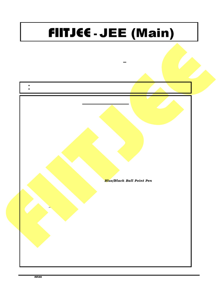 Phase Test-2 - Mains - 05-10-24 FIITJEE | PDF | Voltage | Capacitor