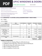 uPVC Windows Quotation Format | PDF | Cheque | Payments