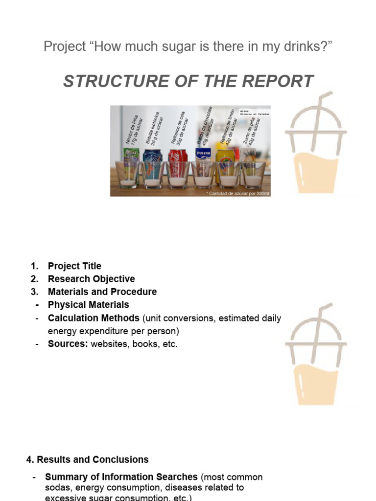 Report - How Much Sugar Is There in My Drinks | PDF | Science & Mathematics