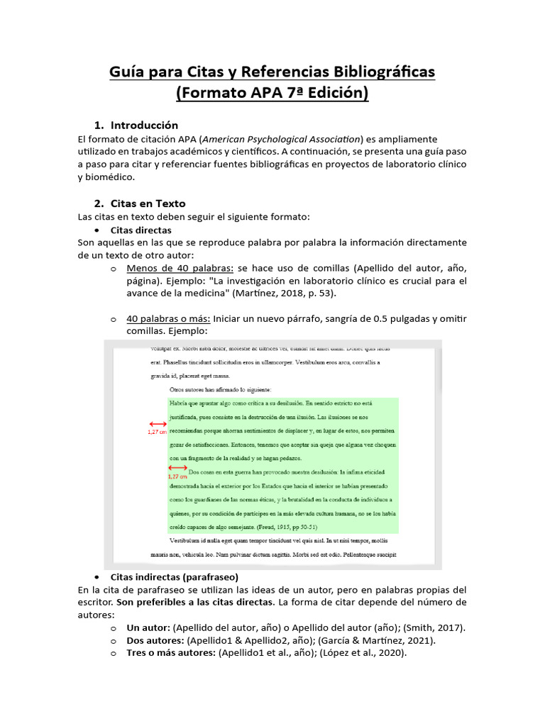 Guía de Citas APA 7ª Edición | PDF | Estilo apa