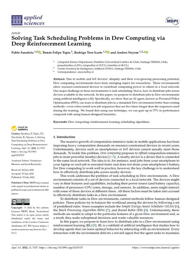 Solving Task Scheduling Problems in Dew Computing | PDF | Computer Network | Computer Engineering