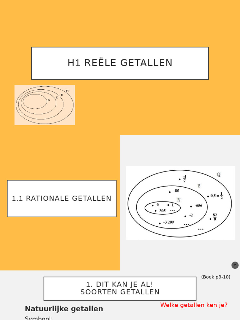 H1 Getallen - Reële Getallen | PDF