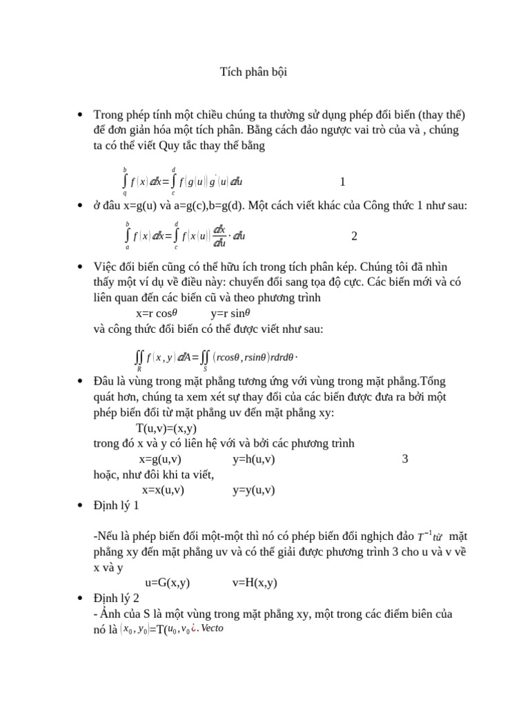 Tích Phân B I | PDF