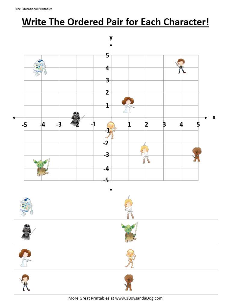 Star Wars Fun Coordinates Worksheets | PDF | Star Wars | Works Based On ...