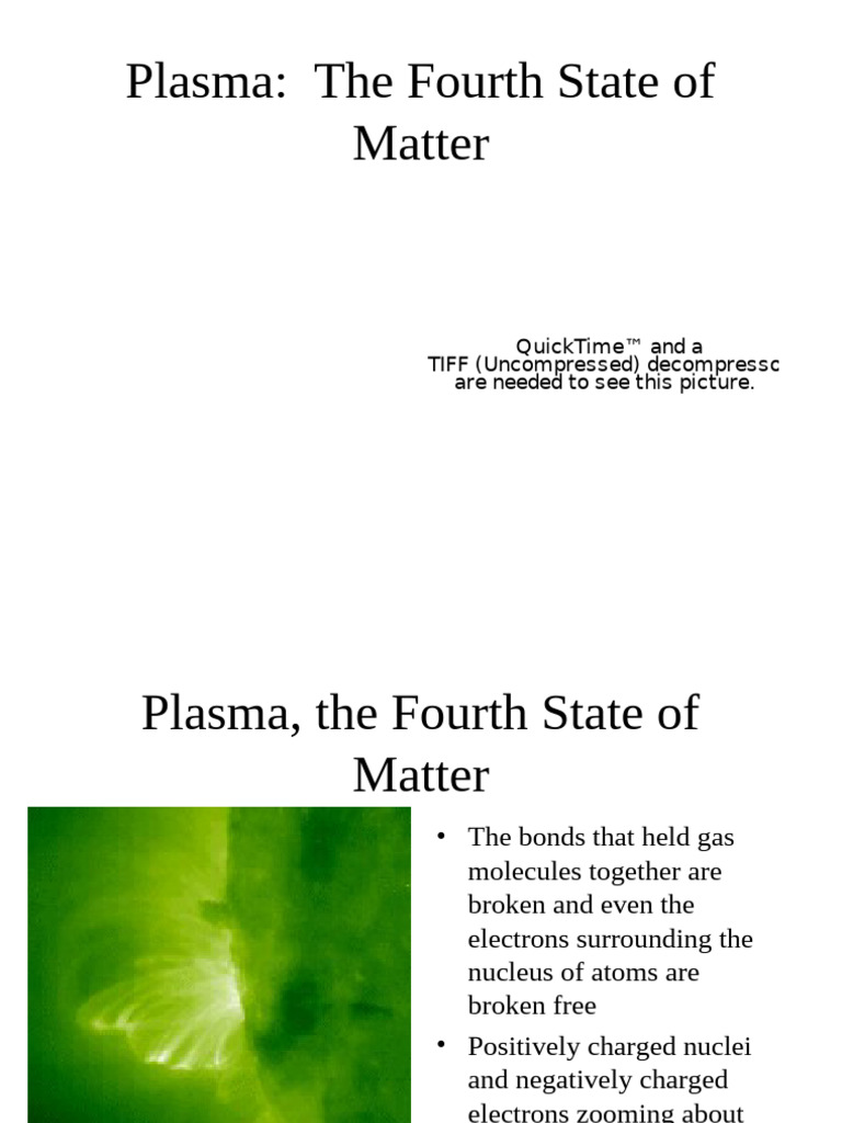 Plasma The Fourth State of Matter | PDF | Plasma (Physics) | Electron