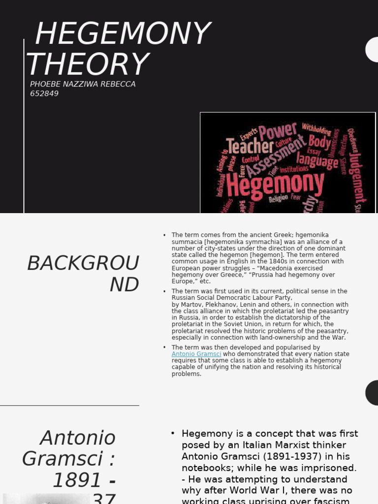 Hegemony and Public Sphere Theory - Phoebe Rebecca | PDF | Hegemony | Antonio Gramsci