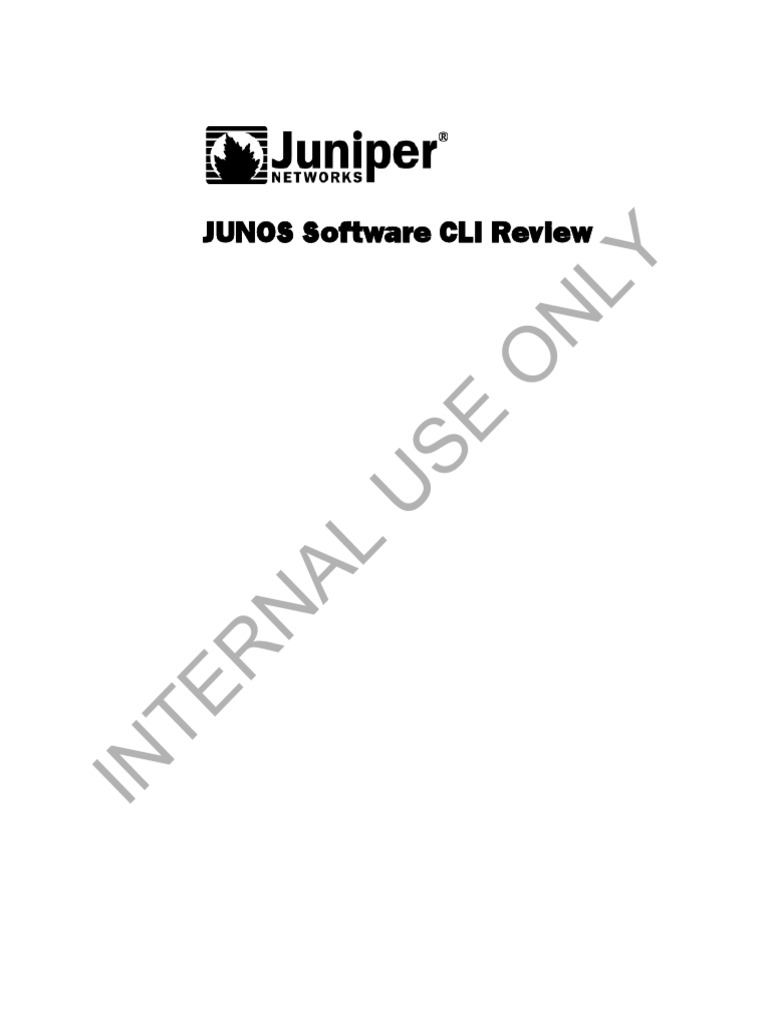 JUNOS Software CLI Overview Guide | PDF | Command Line Interface | Computer File