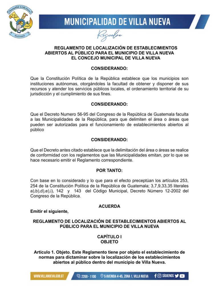 Reglamento Establecimiento Abierto Al Publico MVN | PDF | Regulación | Multa (pena)