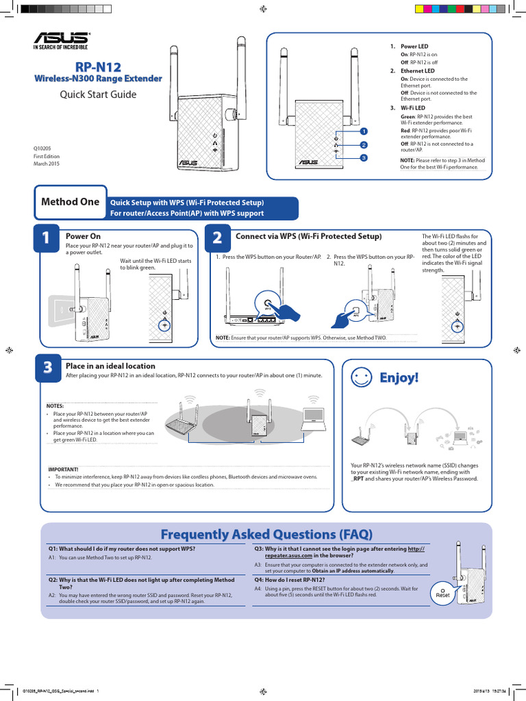 Asus Repeater RP-N12 | PDF | Wi Fi | Electronics
