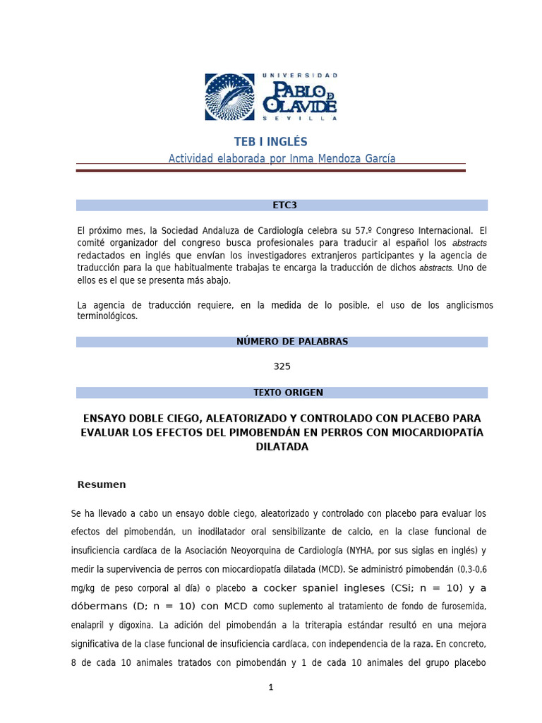 ETC3 (1) Traducción | PDF | Insuficiencia cardíaca | Placebo