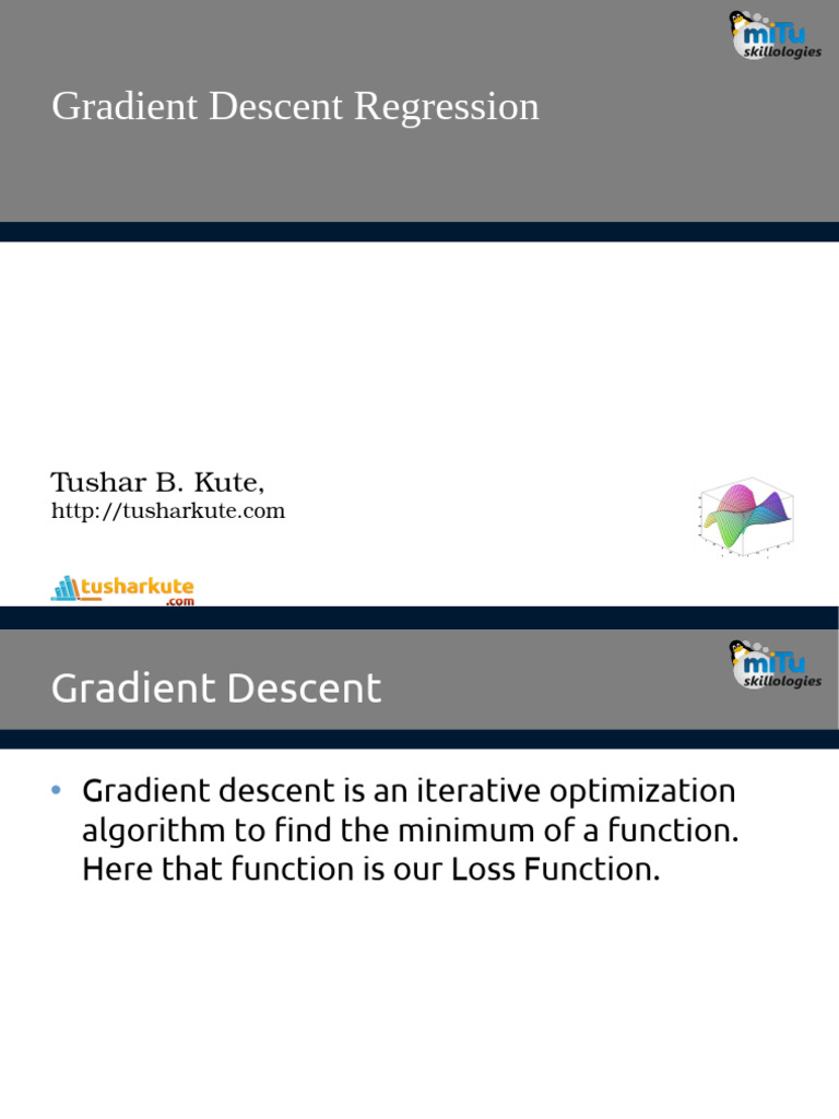 Gradient Descent Regression | PDF | Mathematical Optimization | Derivative