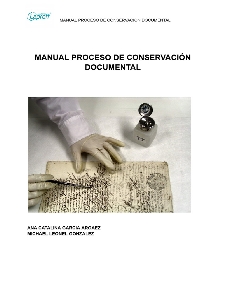 Proceso de Conservación Documental | PDF | Laboratorios | Apoyo
