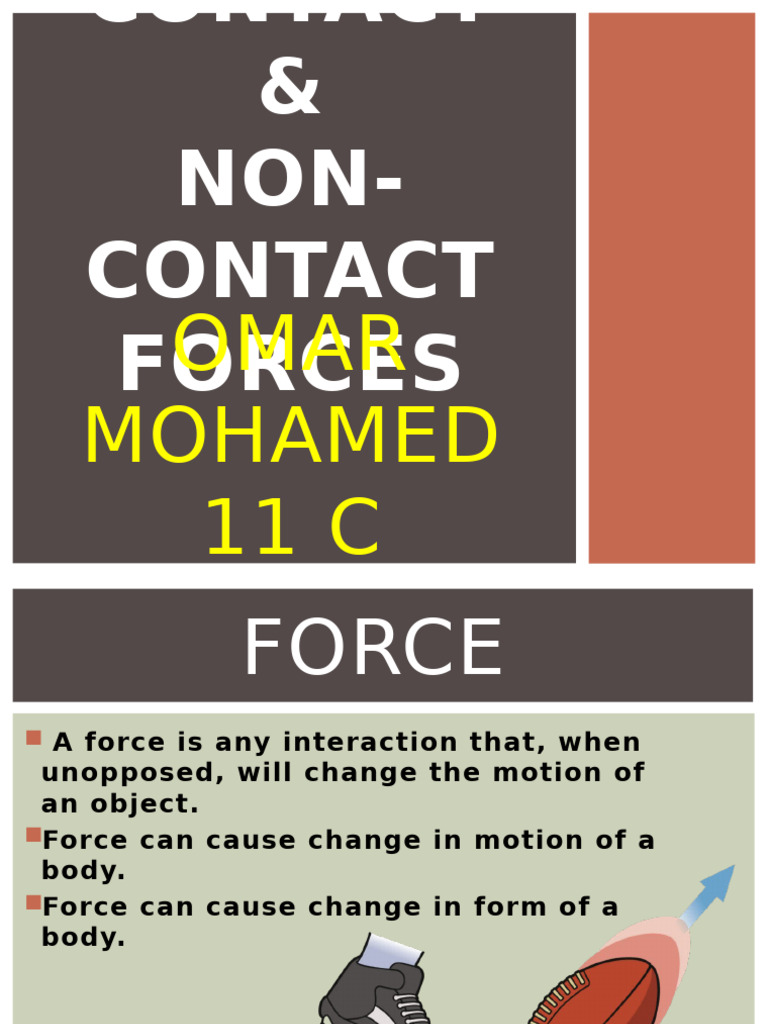 Contact & Non-Contact Forces | PDF | Young Adult