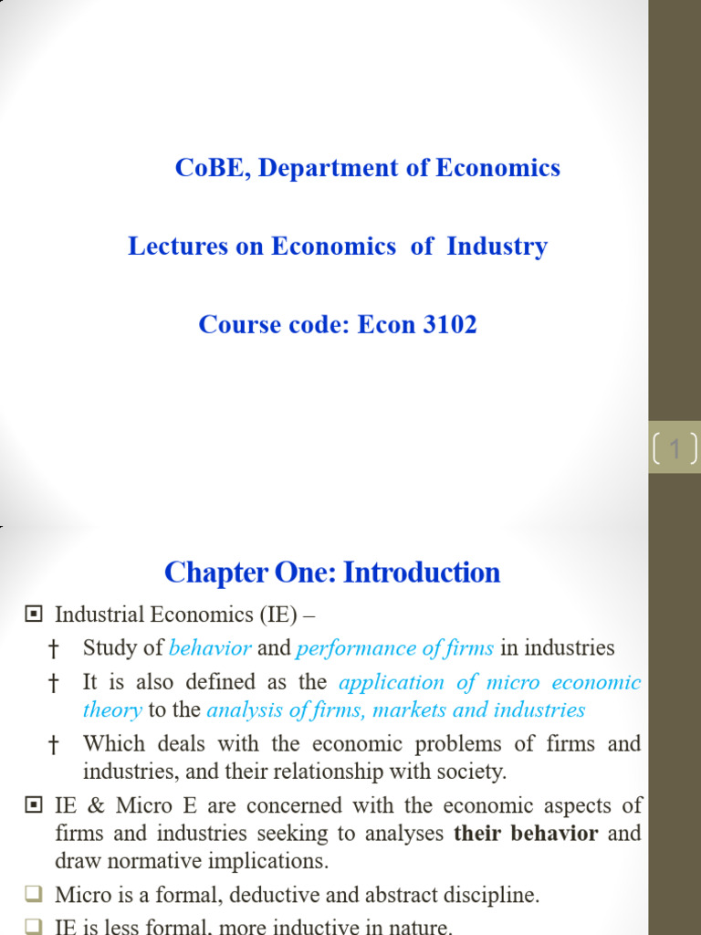 IE Chapter 1 | PDF | Market (Economics) | Economics