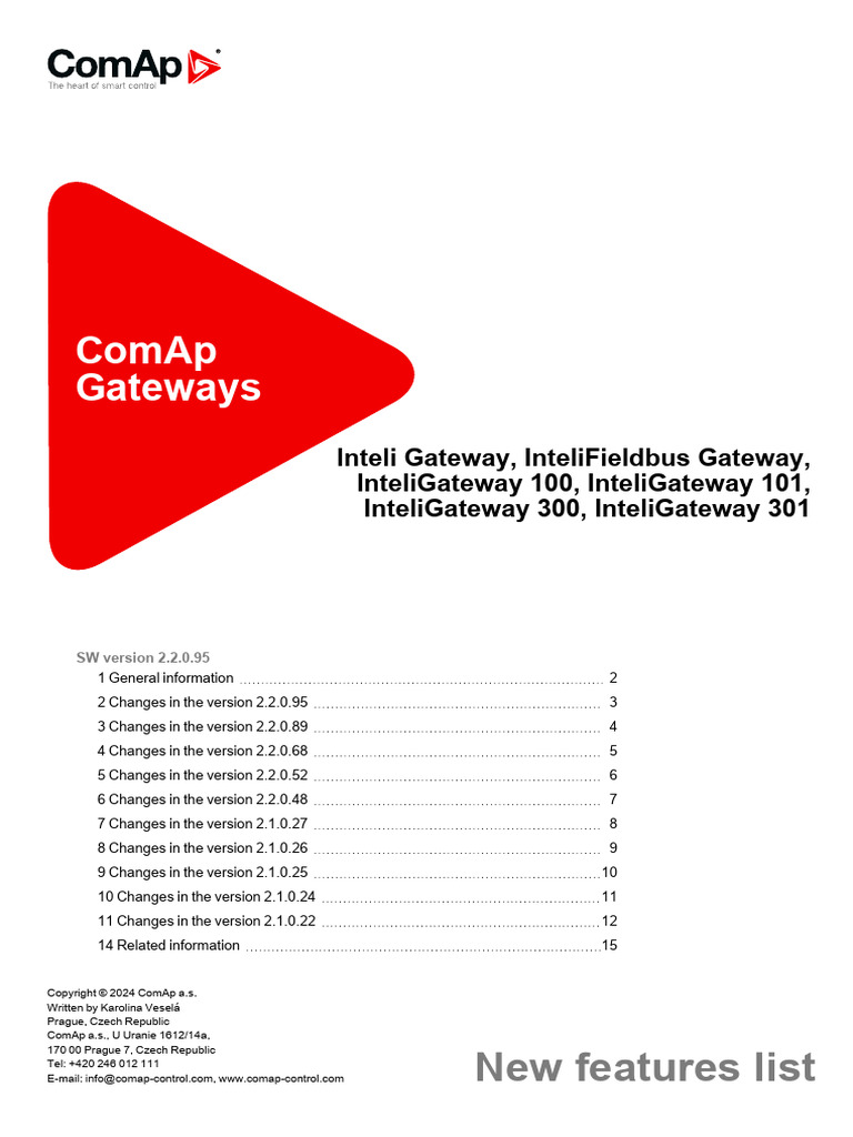 Comap Gateways 2.2.0.95 New Features List | PDF | Software Bug ...