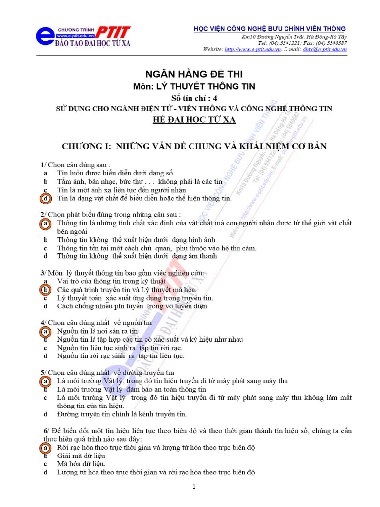 Đề cương ôn LTTT | PDF