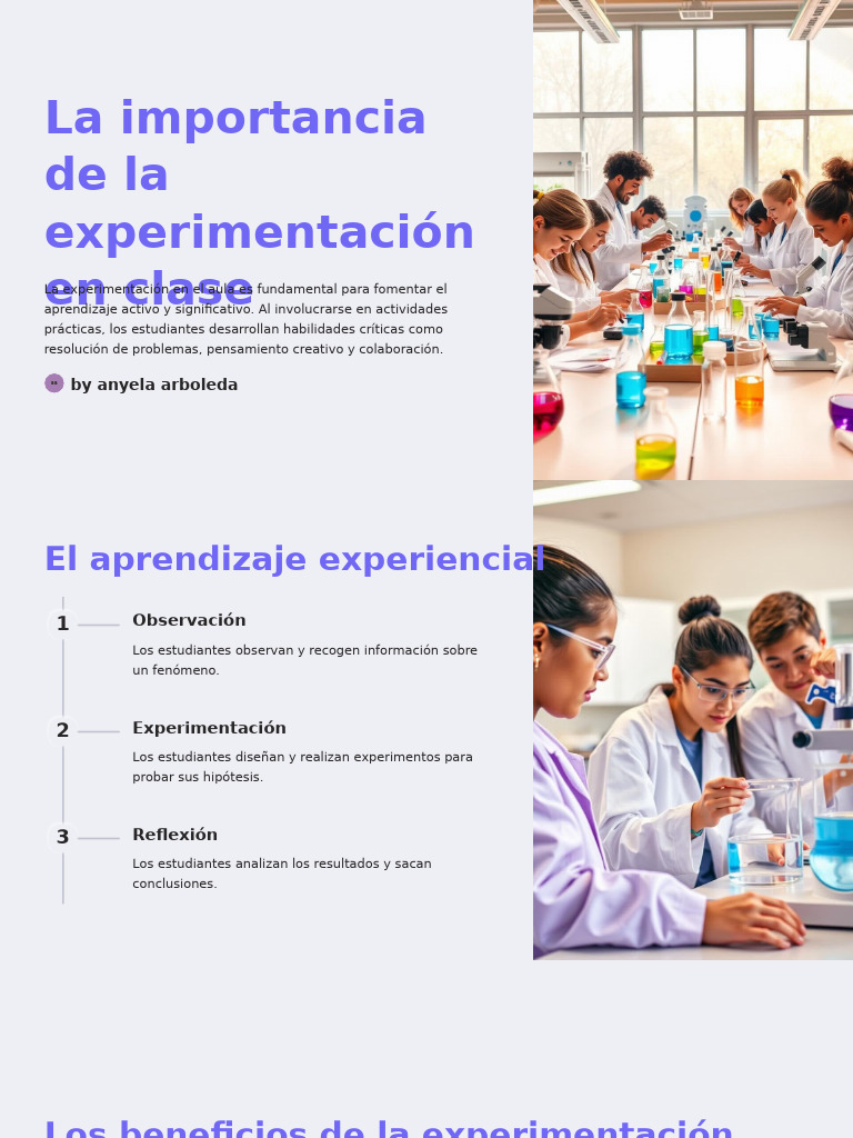 La Importancia de La Experimentacion en Clase | PDF | Aprendizaje ...