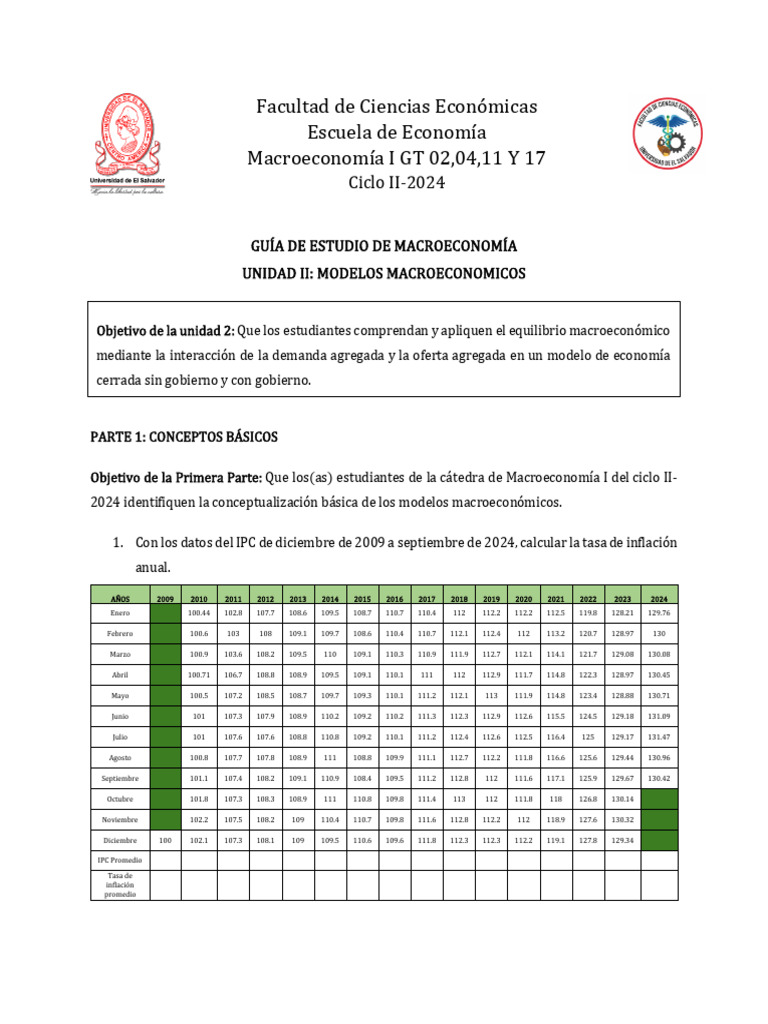 Guia de Unidad 2 Macro1 | PDF | Balance presupuestario del gobierno | Ahorro