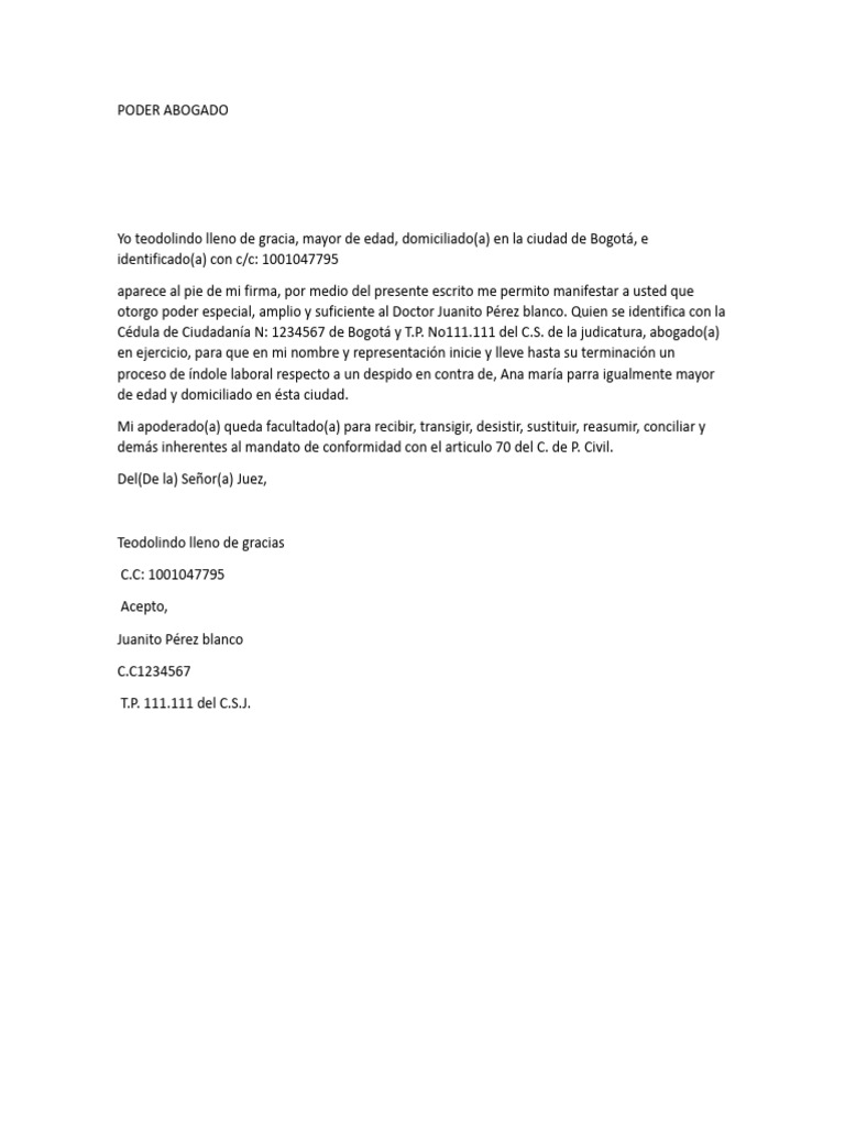 Poder Abogado | PDF