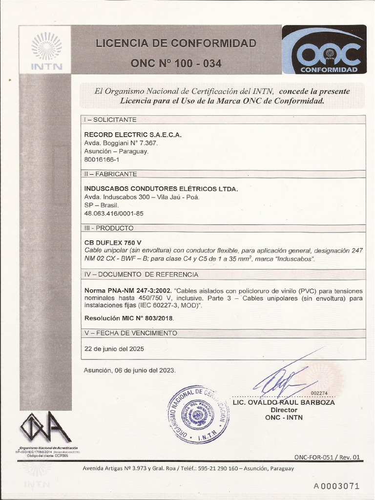 Licencia Duflex 06-2025 | PDF