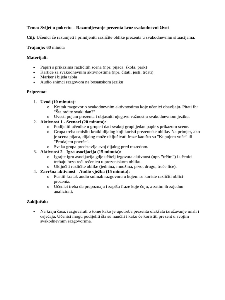 Ogledni 2 Prezent | PDF