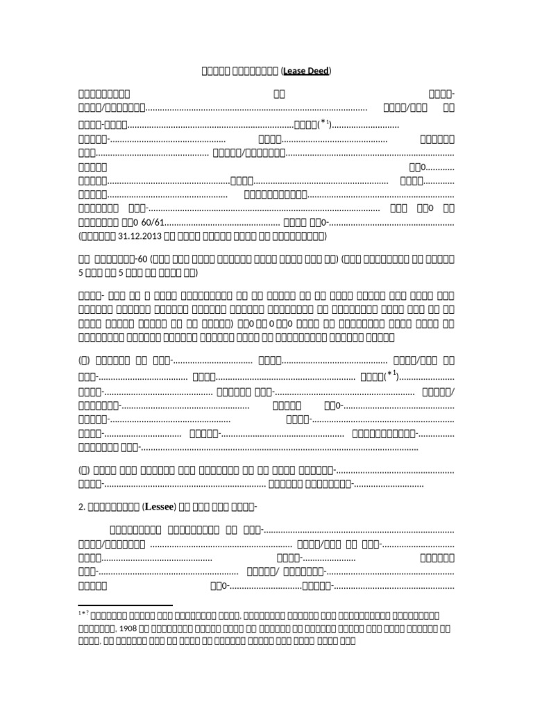 Deed of Lease Rent | PDF