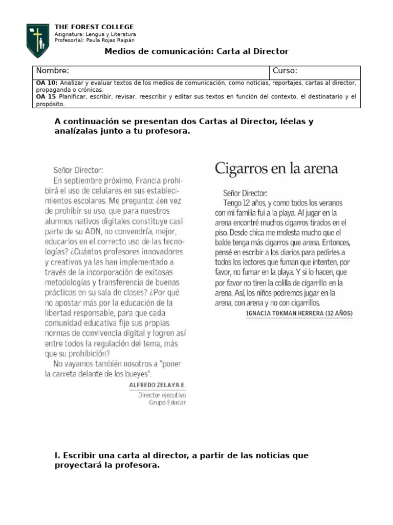 Carta Al Director | PDF