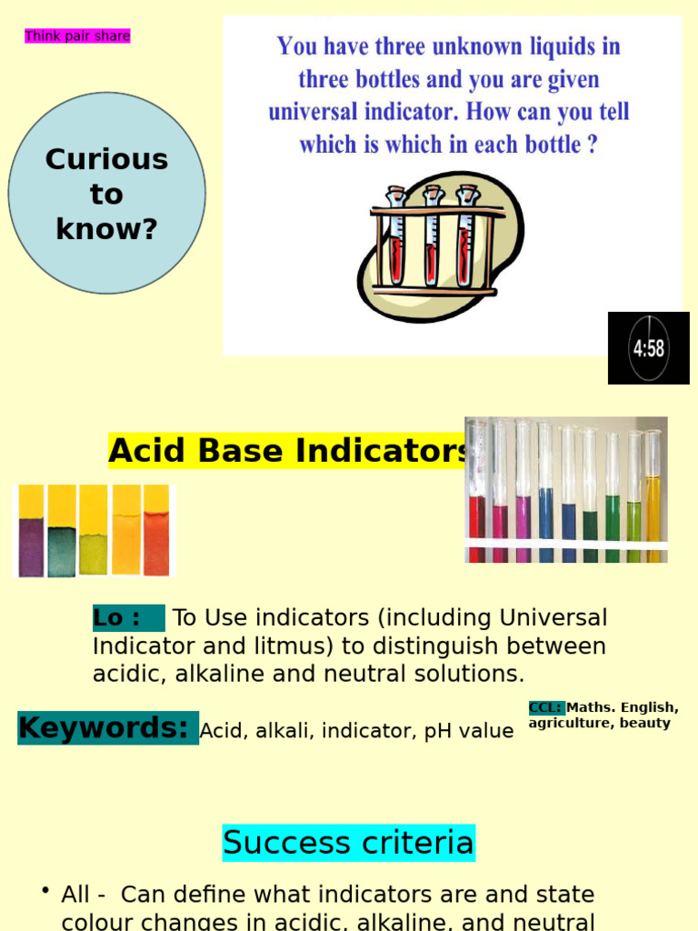 Acid-Base Indicators and pH Guide | PDF | Ph | Analytical Chemistry