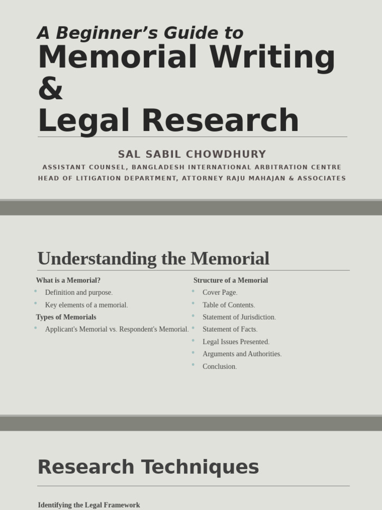 Memorial Writing and Research Methodology | PDF | Case Law | Precedent