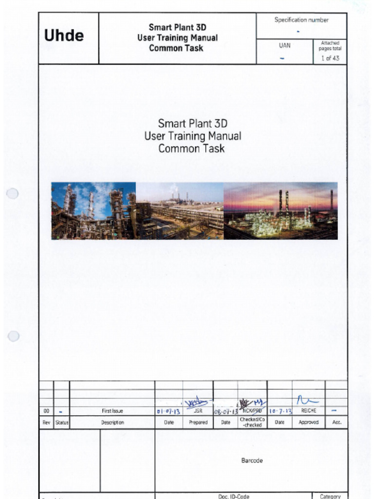 1.UIPL-6584-SP3D-DC-001 - User Training Manual-Common Task | PDF | Databases | Sql