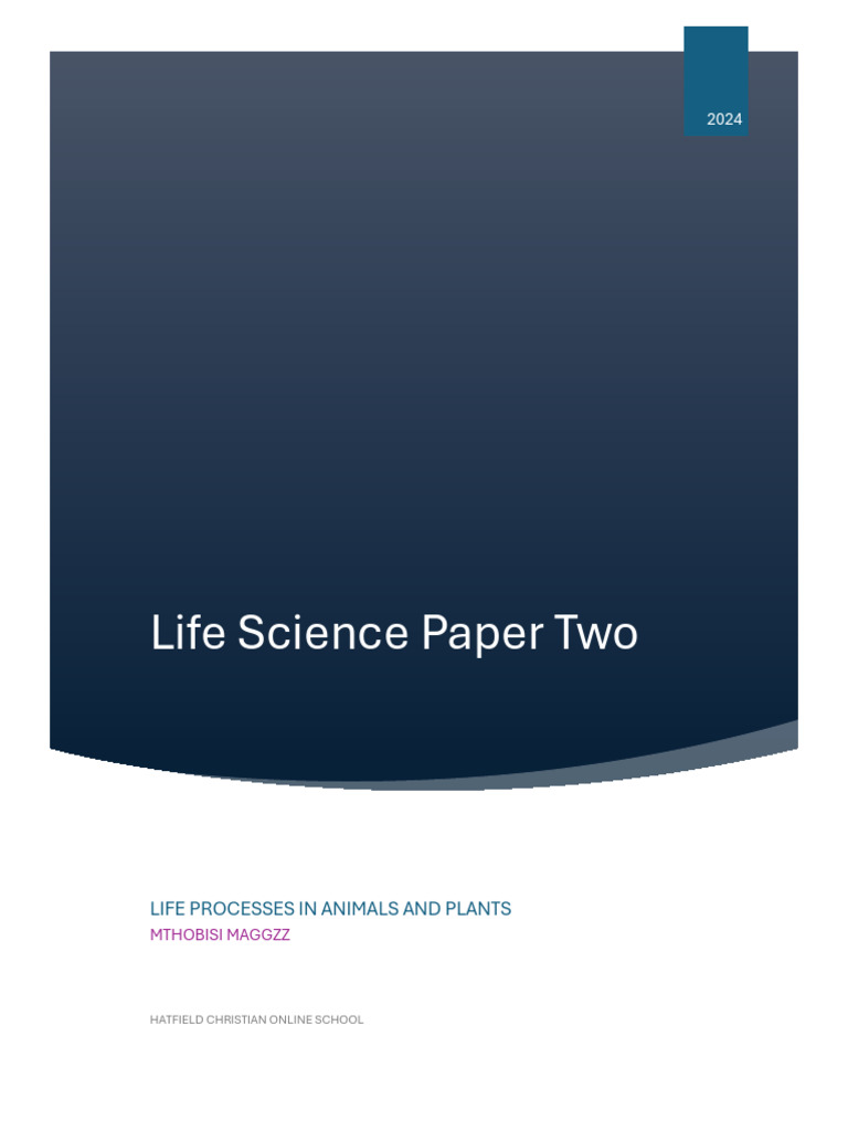 Life Science Paper Two Notes | PDF | Menstrual Cycle | Endocrine System