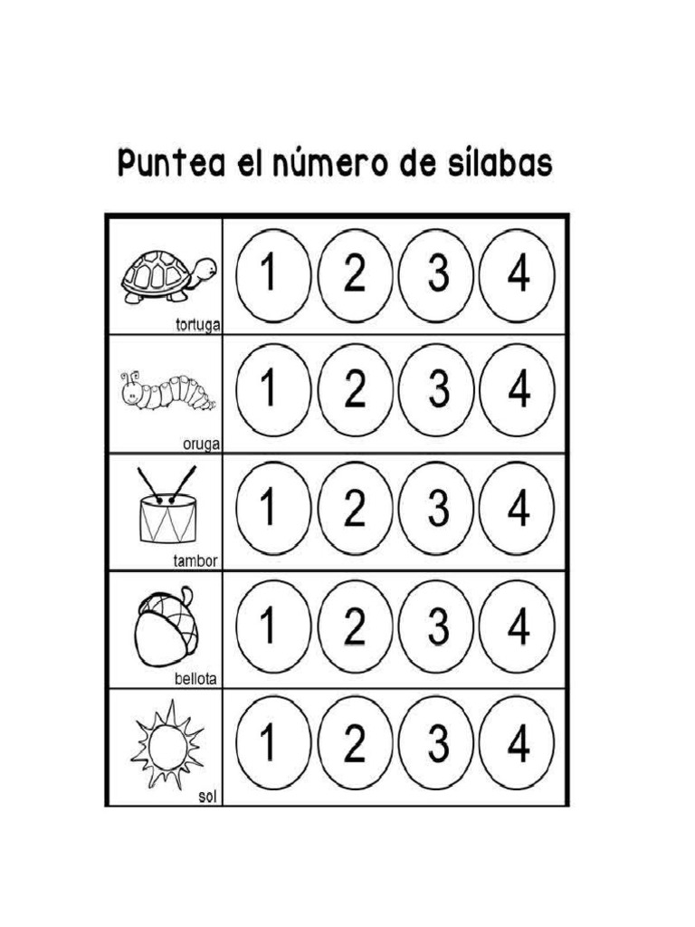 Segmentacion Pintar Silabas | PDF