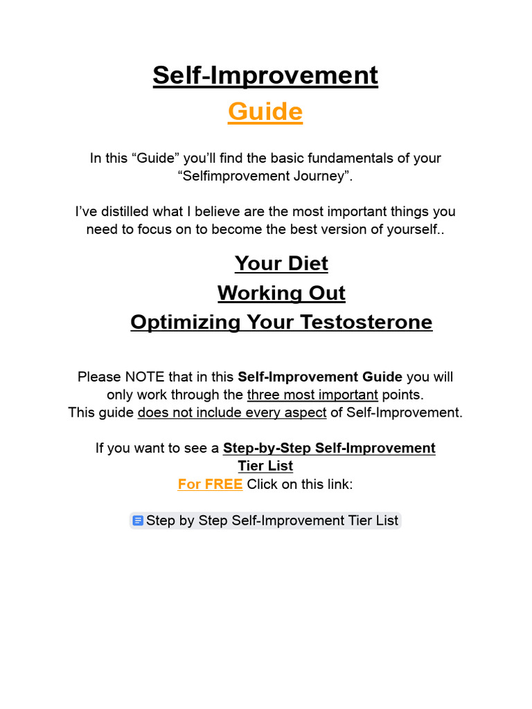 Full Self Improvement Guide Pdf Dieting Foods