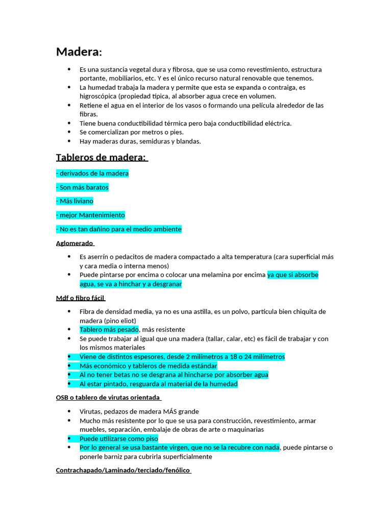 Resumen Materiales. | PDF | Cortina | Pintar