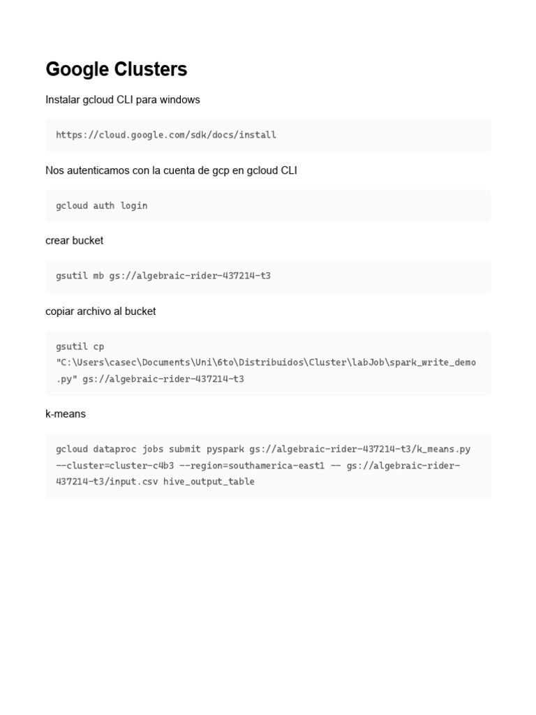Google Clusters | PDF
