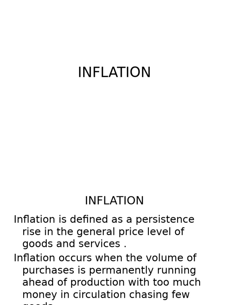 INFLATION | PDF | Inflation | Deflation