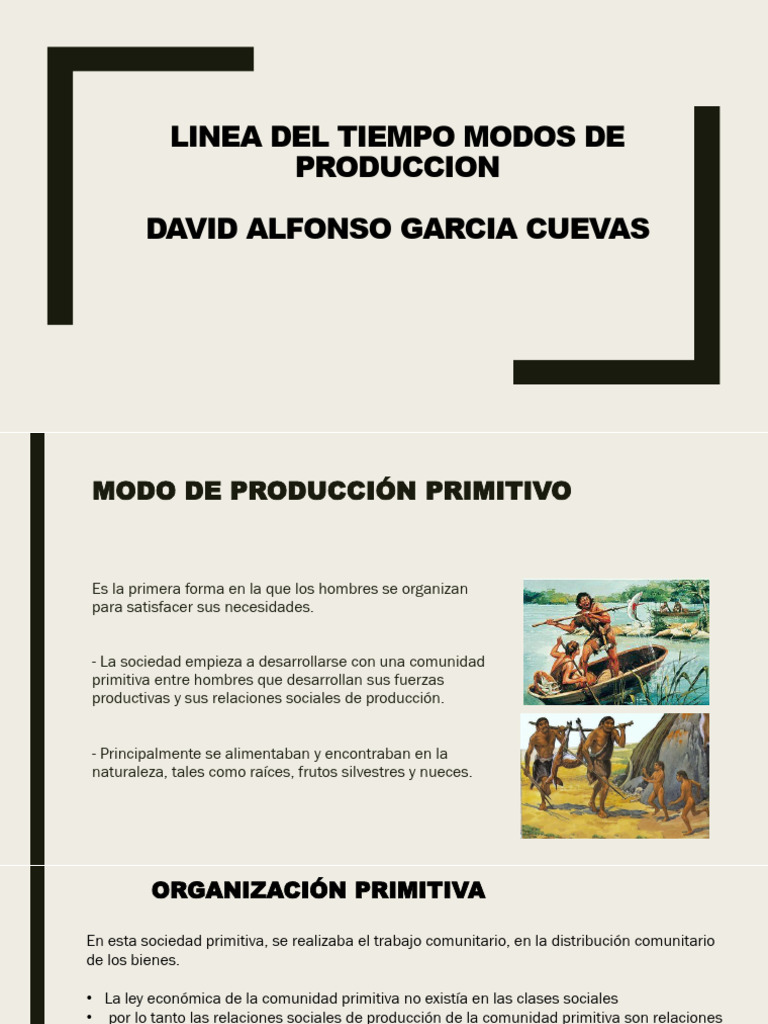 Linea Del Tiempo Modos de Produccion | PDF | Feudalismo | Capitalismo