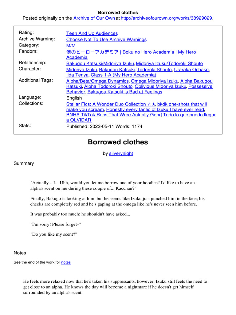 Borrowed clothes | PDF